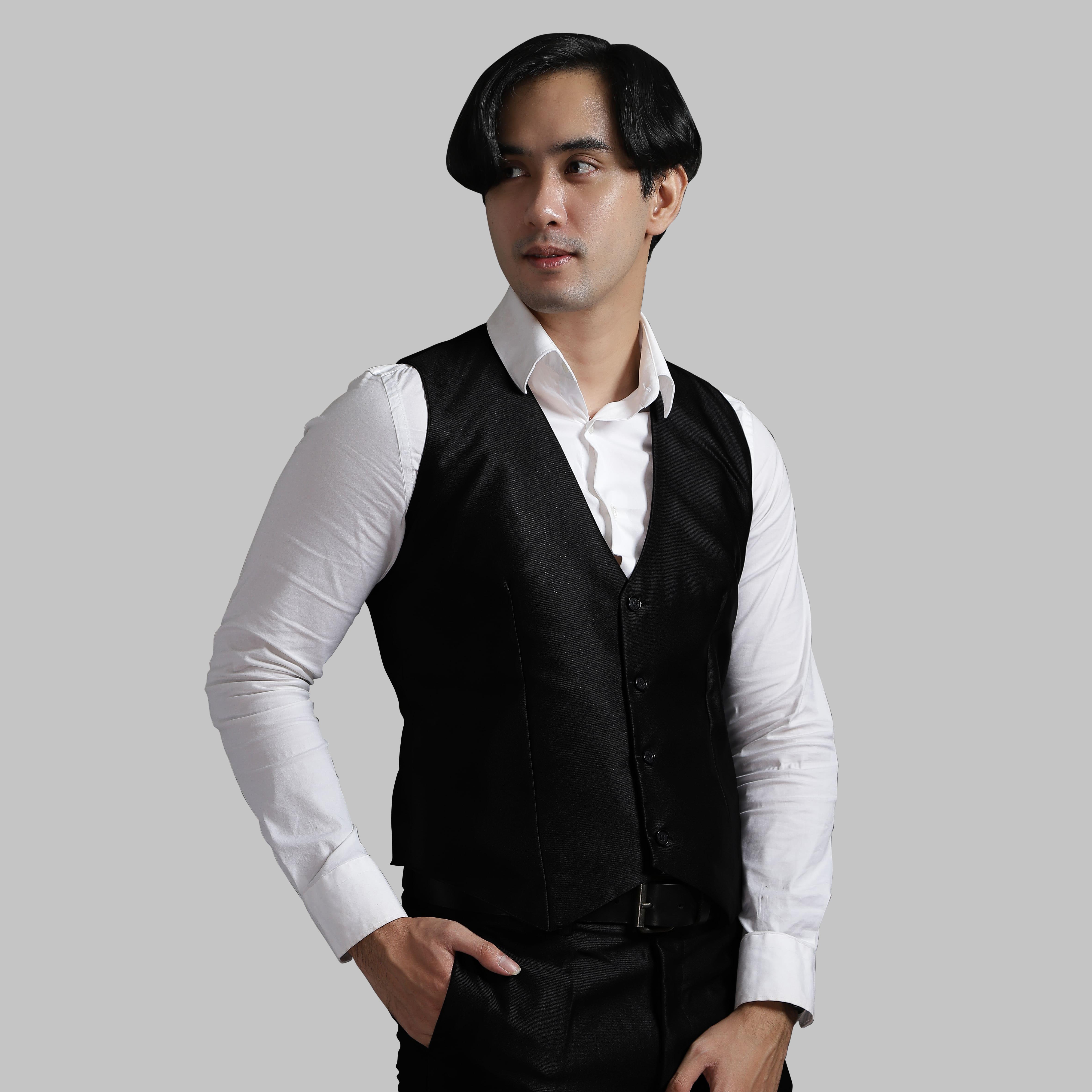 GOLDY OUTFIT - Vest / Rompi Formal Pria - Rompi Hitam | Lazada Indonesia