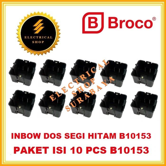 (PAKET ISI 10) BROCO INBOW DOOS SEGI / PERSEGI HITAM B10153 (TERSEDIA ...