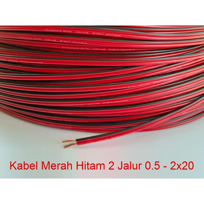50 METER 1 ROLL Kabel Serabut Putih Hitam 2 Jalur 2x10 Berkualitas 50-meter-1-roll-kabel-serabut-putih-hitam-2-jalur-2x10-berkualitas