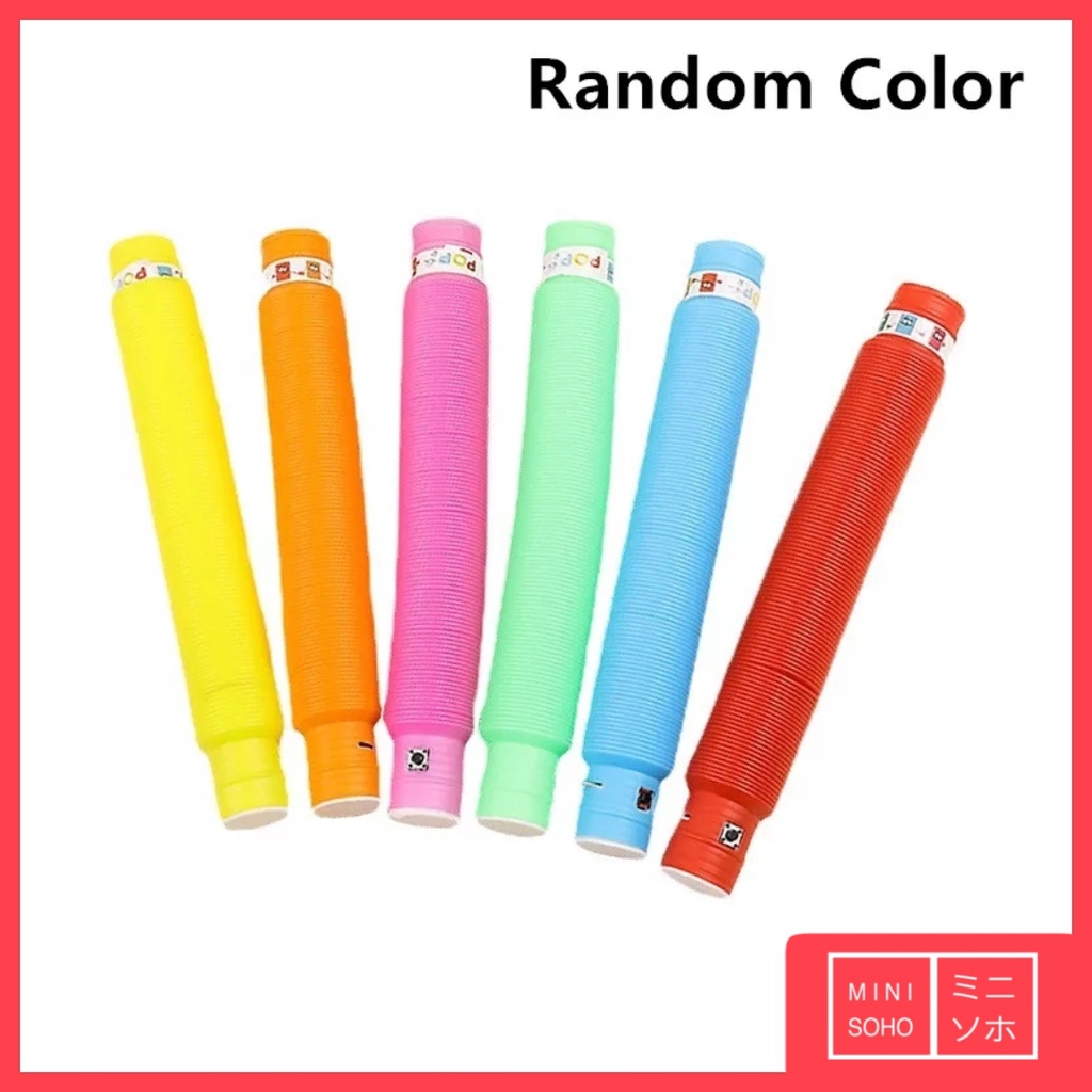 Light Up Pop Pipes Tubes LED Mainan Viral Anak Lampu Pesta Stick Pipa ...