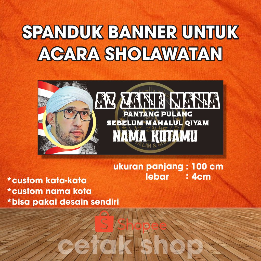 BANNER BALIHO SPANDUK CUSTOM MAJLIS AZ ZAHIR SYEKHER MANIA MAFIA ...