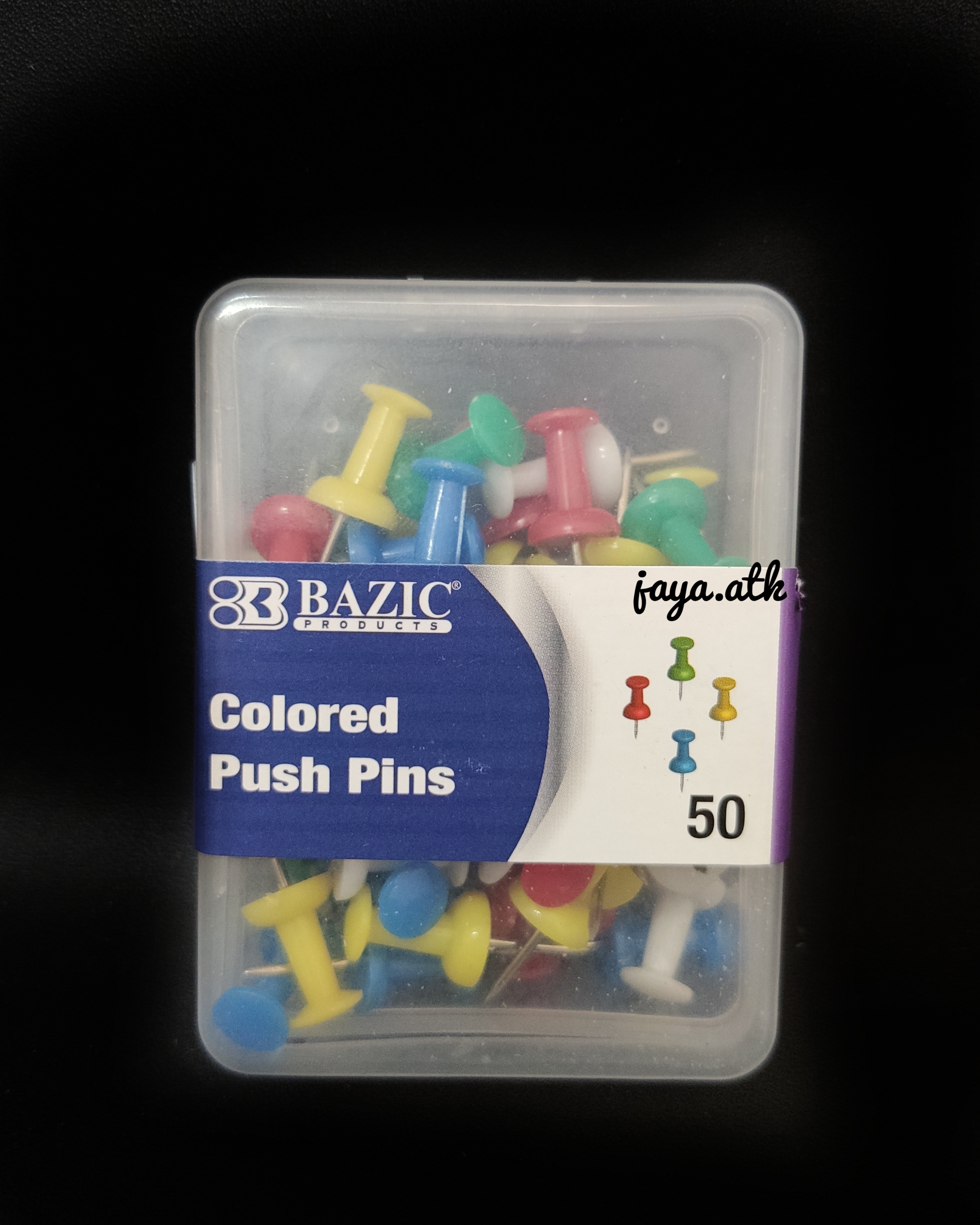 PUSH PIN PAKU PIN WARNA WARNI COLORED PUSH PIN ISI 50 BZ-206 | Lazada ...