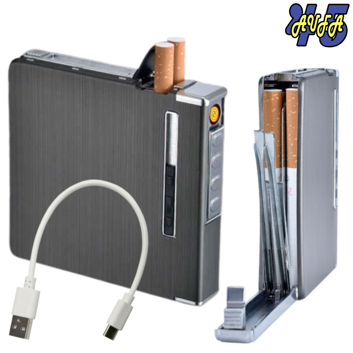 [COD] KOTAK ROKOK ALUMINIUM ISI 20 SLOT DENGAN KOREK ELECTRIK ANTI AIR ...