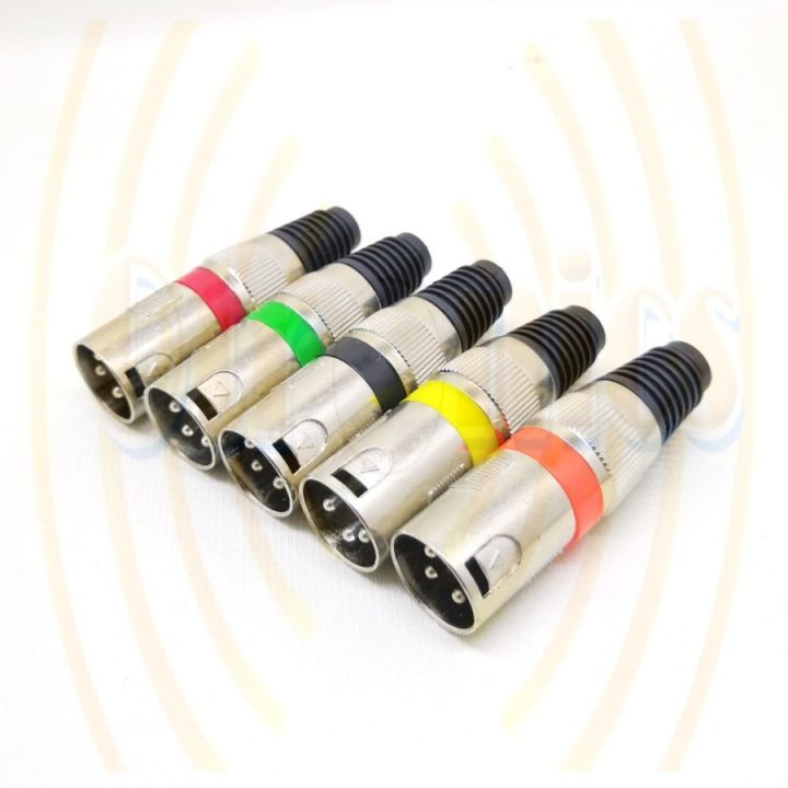 Jack Canon XLR 3 Pin Male Mixer Connector 3 lubang Male Plugs Audio Mic ...