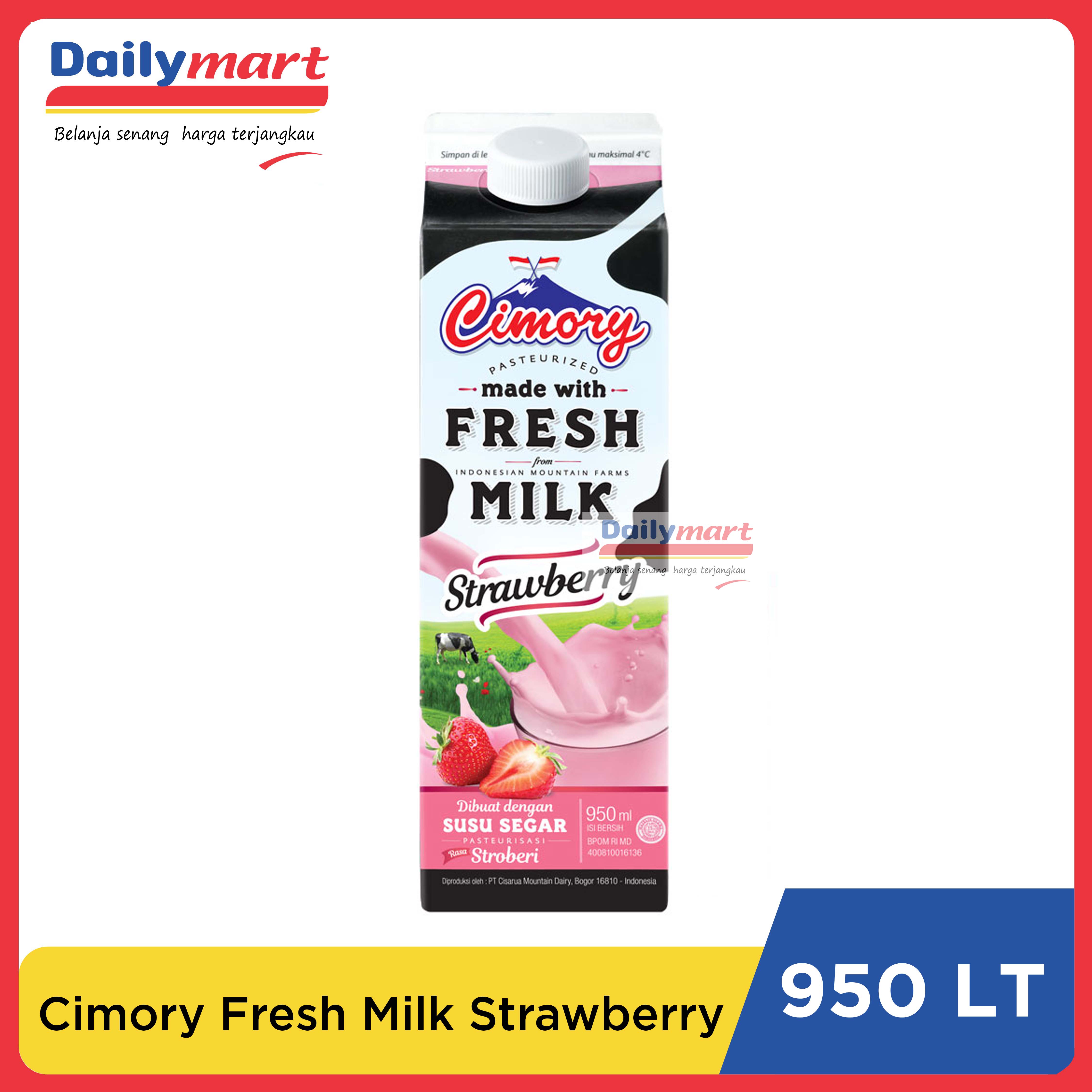 Cimory Fresh Milk Strawberry 950 lt / Susu UHT Strawberry | Lazada ...
