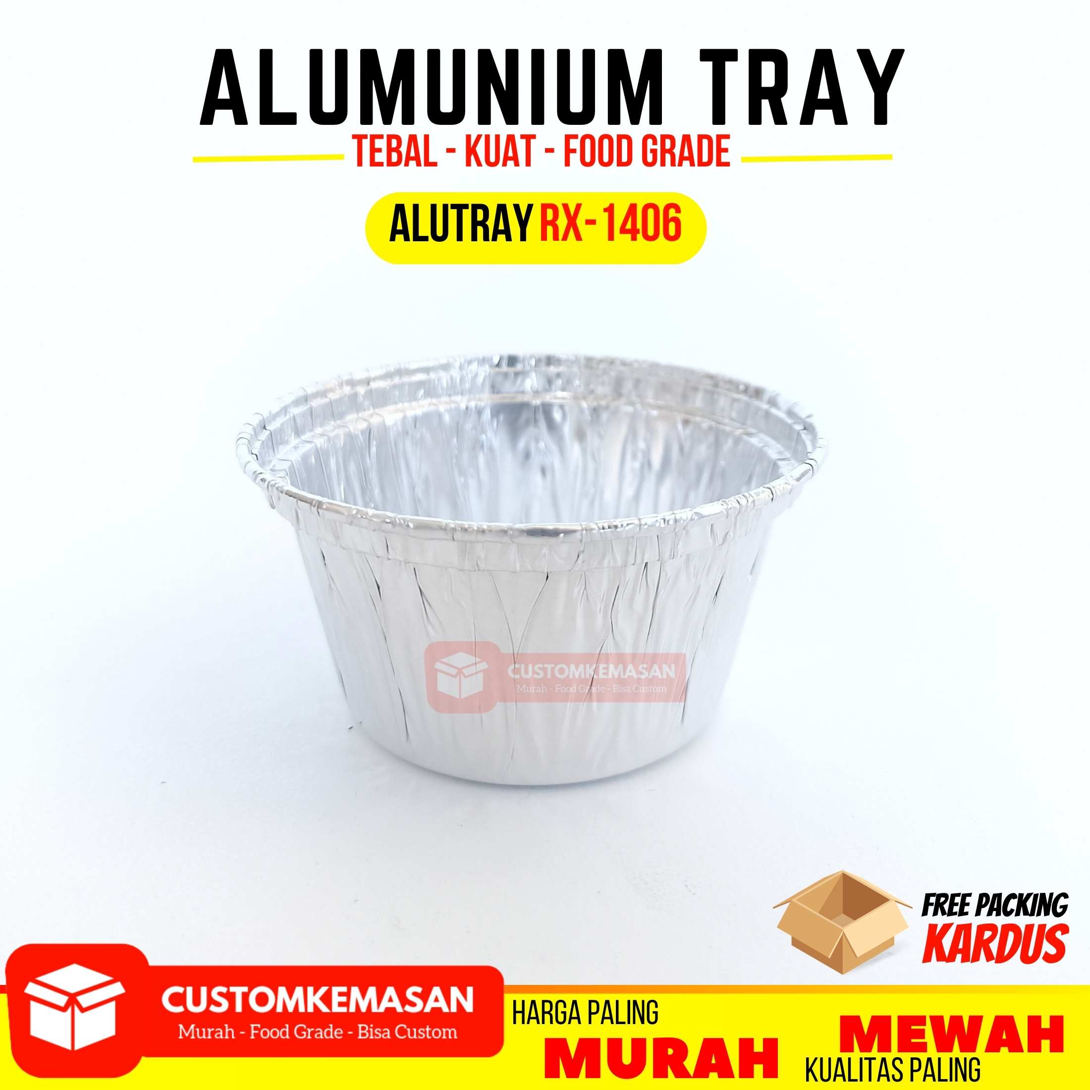 Alu Tray Rx-1406 25Pcs / Alumunium Tray / Alumunium Cup / Muffin ...
