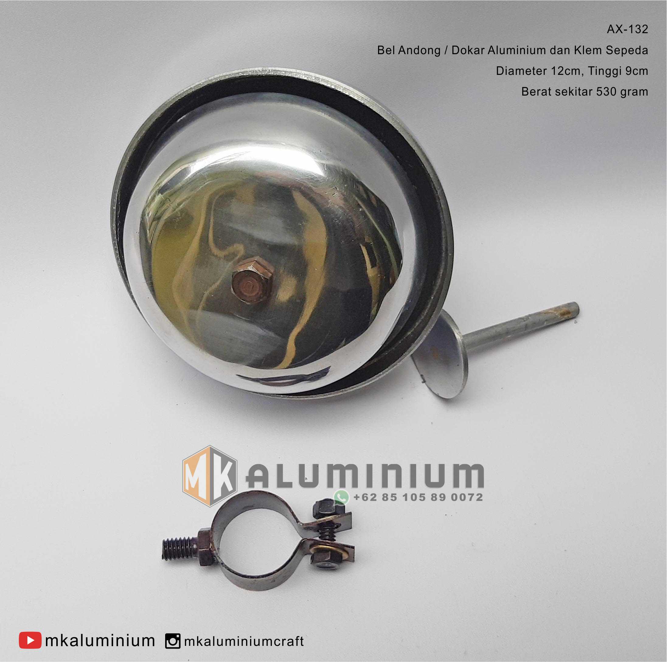 Bel Andong Lonceng Dokar Bel Sepeda Onthel Aluminium dan KLEM tanpa ...