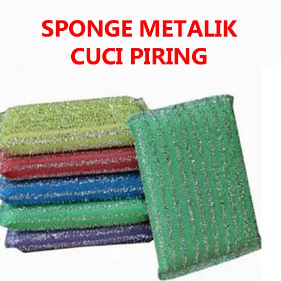 Sponge Cuci Piring Spons bahan metalik Per 1Pc | Lazada Indonesia