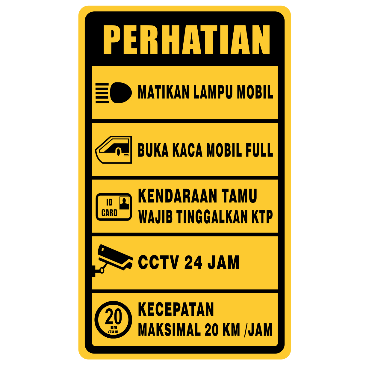 Rambu Himbauan Informasi Masuk Perumahan 60 x 100cm Plat Alumunium ...