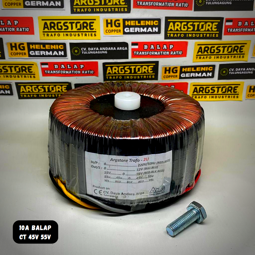 Trafo toroid donat 10A 55V CT (murni) Spesifikasi Balap | Lazada Indonesia