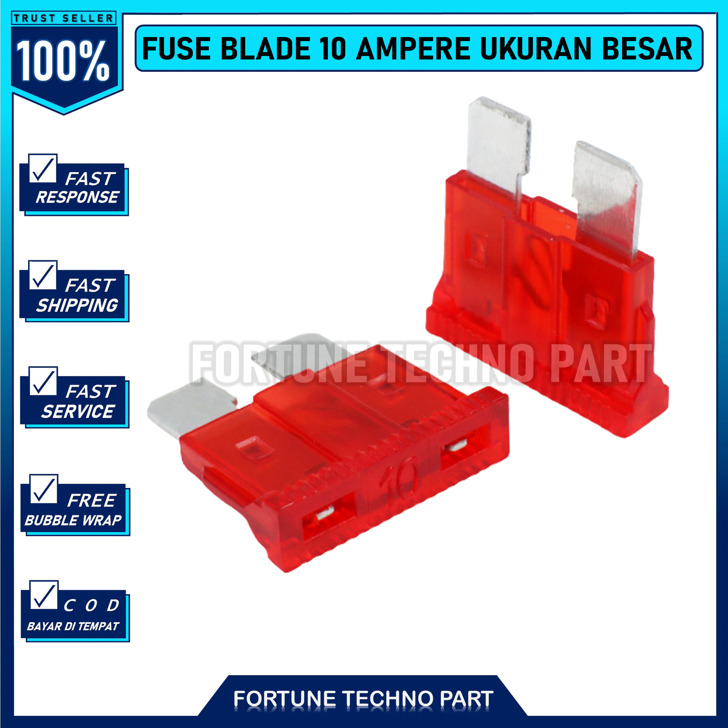 [GRATIS ONGKIR] [COD] - PAKET 10 SET Fuse Blade Besar 10A 10 A 10 ...