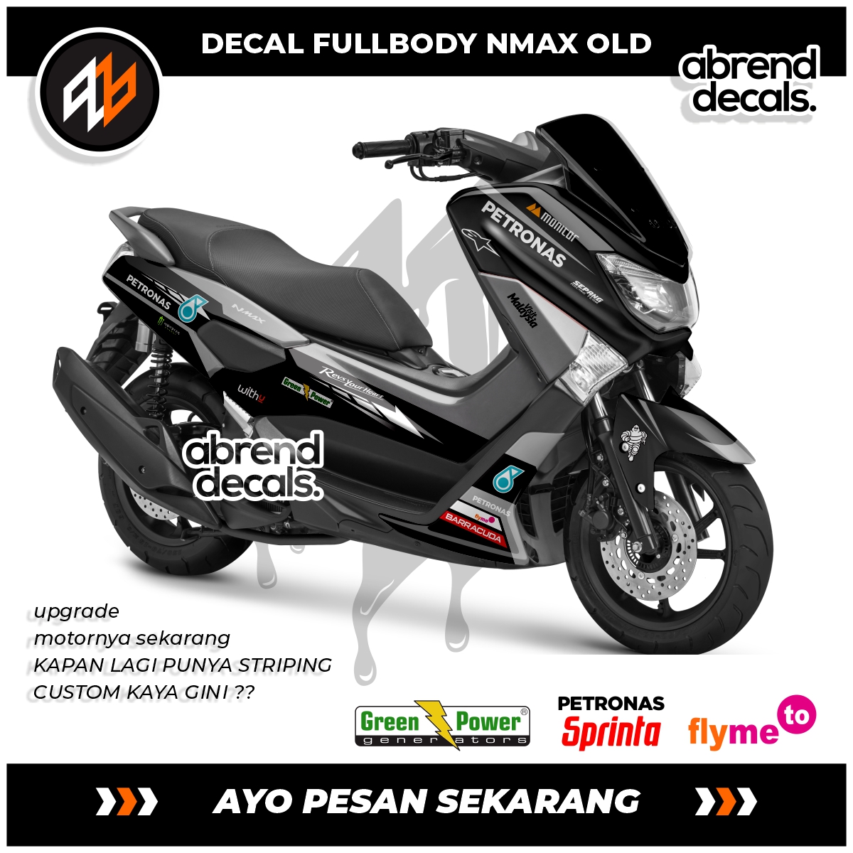 Decal Yamaha Nmax Petronas / Stiker Motor Nmax Full body Desain Custom ...