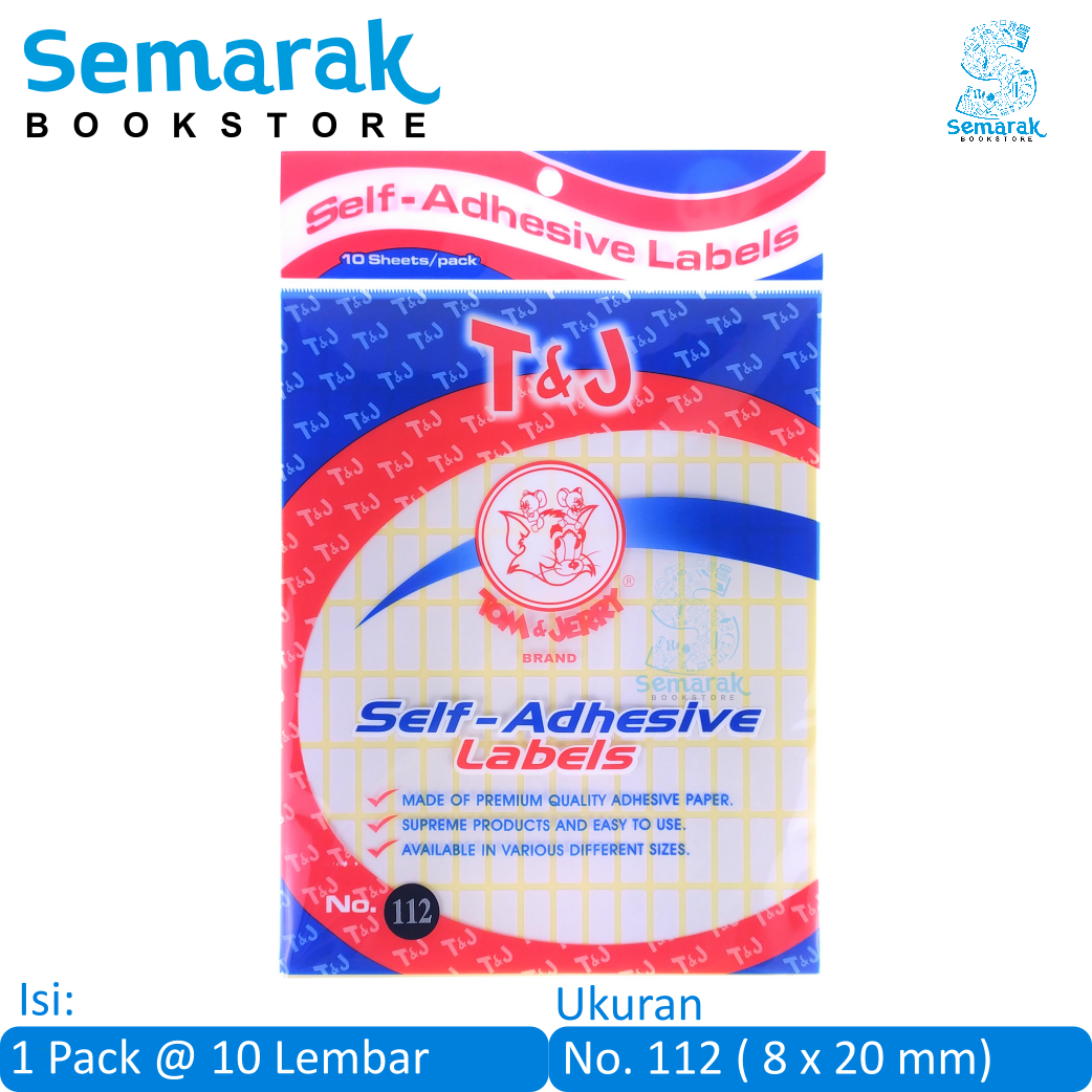 Tom & Jerry Sticker Self-Adhesive Labels Stiker Label No. 112 (8 x 20 ...