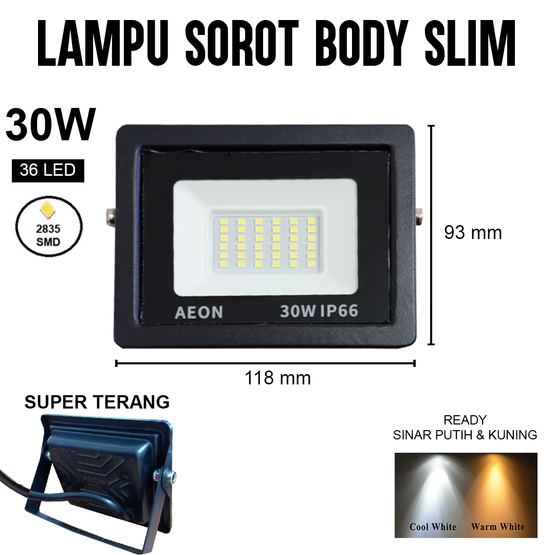 Lampu Sorot LED 30W / Outdoor / Tembak / Panggung / Lapangan / Taman | Lazada Indonesia