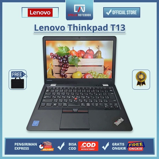 Laptop Lenovo Thinkpad T13 Intel Core i5/i3 - Slim | Mulus | Second ...