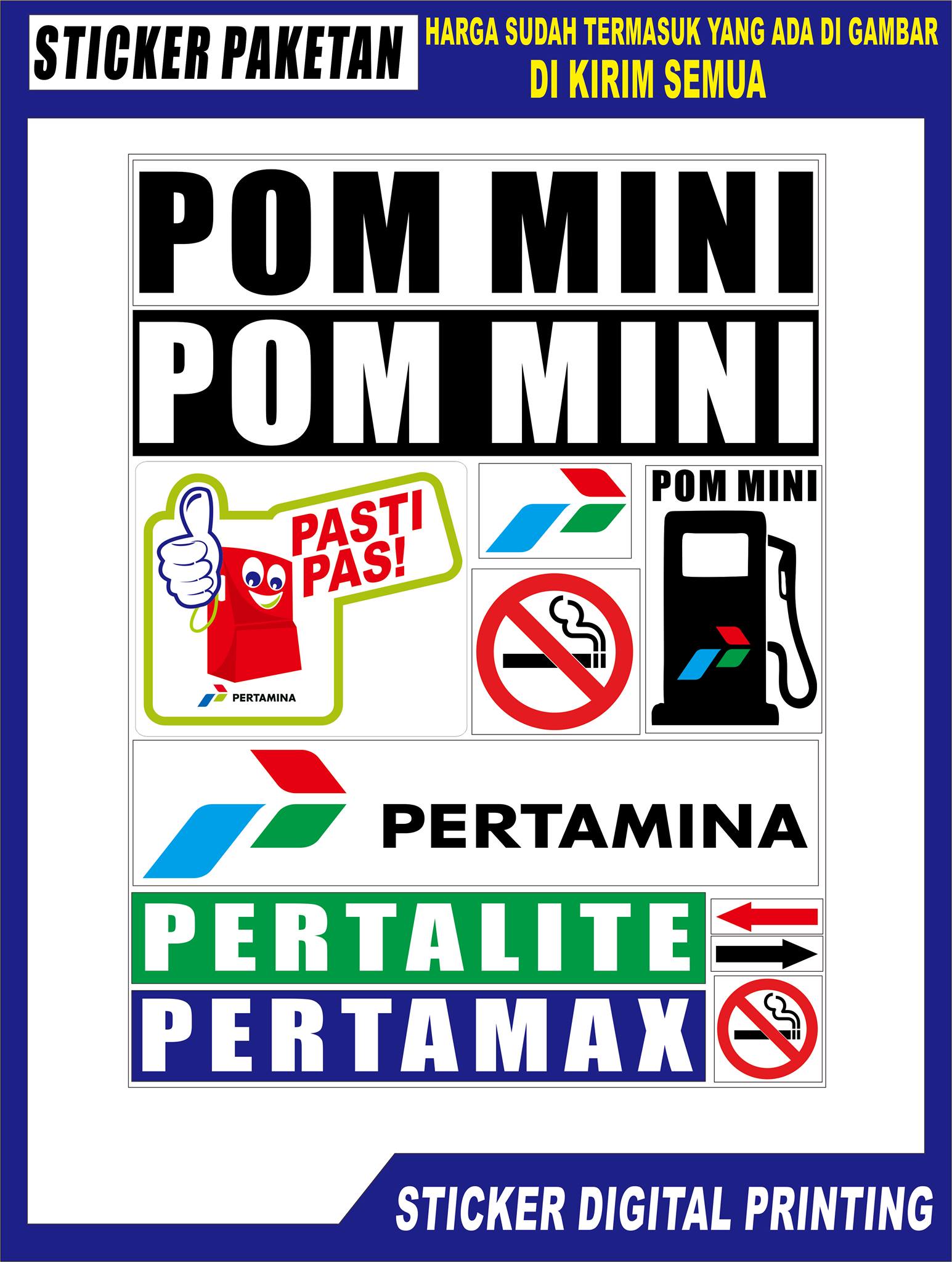 DECAL STICKER LEMBARAN STICKER POM MINI PERTAMINA STICKER | Lazada ...