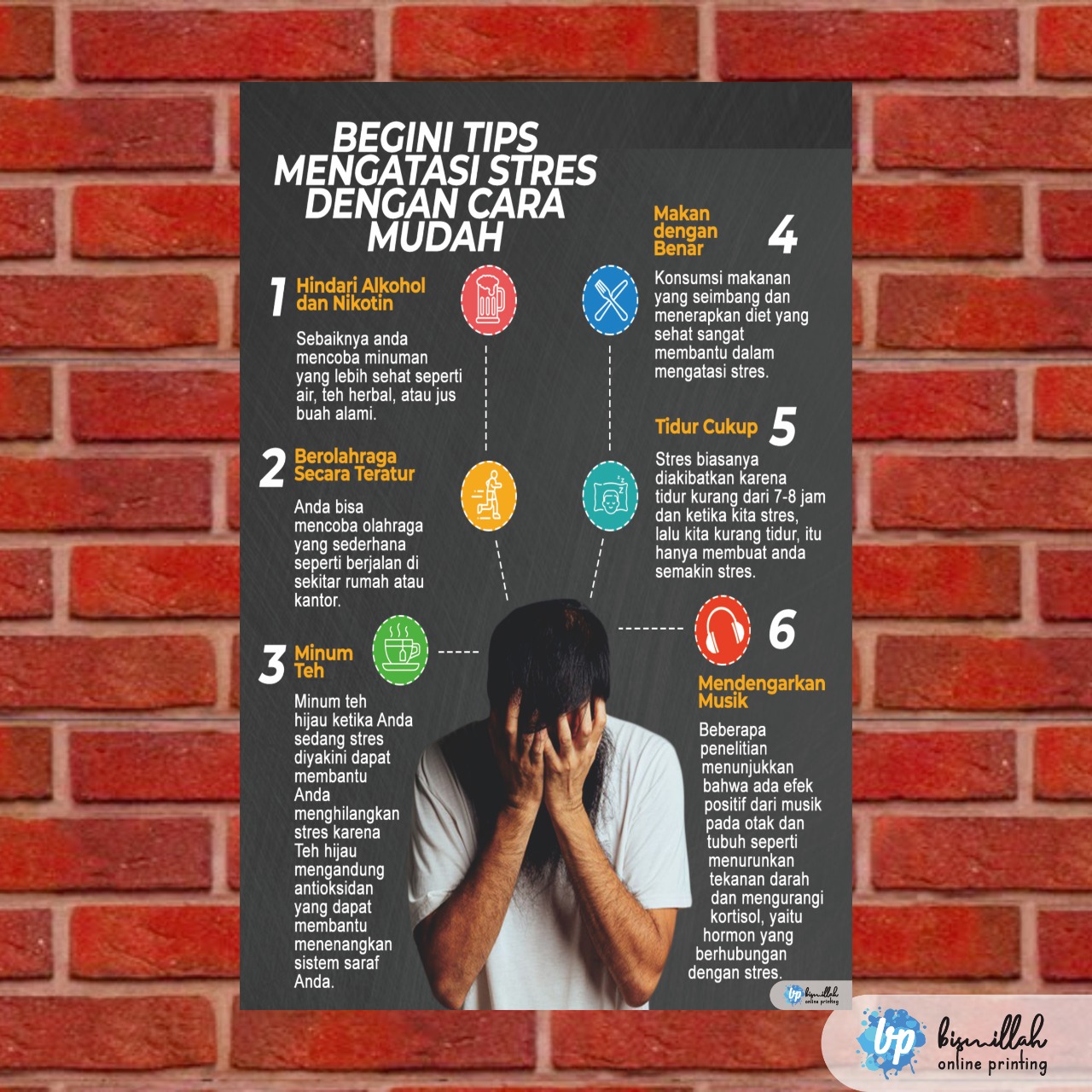 Poster Kesehatan Mengatasi Stress | Lazada Indonesia