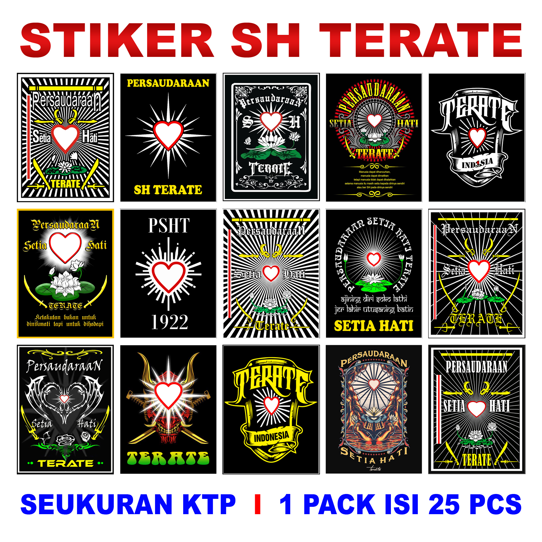 STIKER PSHT SH TERATE IPSI 1 PACK ISI 25 PCS TERBAIK TERMURAH | Lazada ...