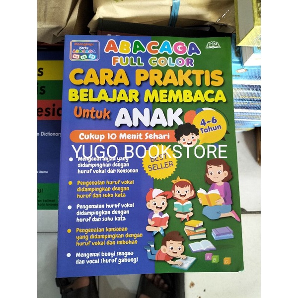 BUKU ABACAGA FULL COLOUR CARA PRAKTIS BELAJAR MEMBACA UNTUK ANAK 4 -6 ...