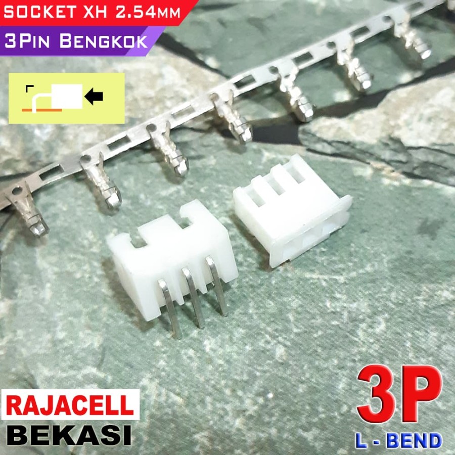 Socket Connector Molex XH 3P 3 Pin Bengkok Pitch 2.54mm Soket Konektor | Lazada Indonesia