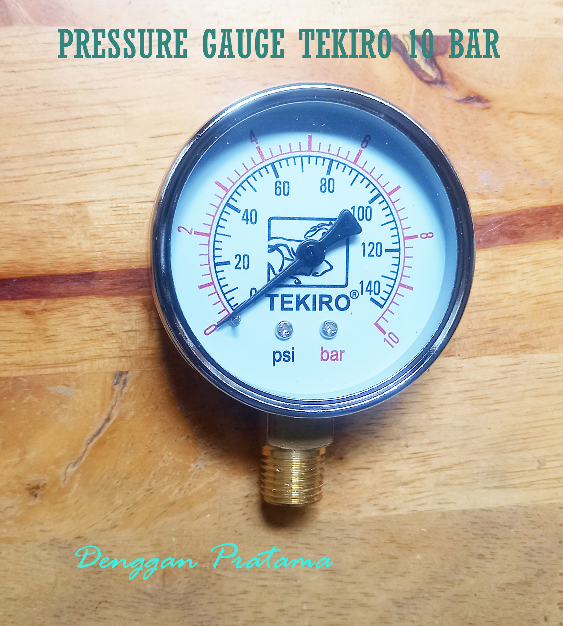 Pressure Gauge Tekiro 10 Bar Manometer Alat Ukur Tekanan Kompresor ...