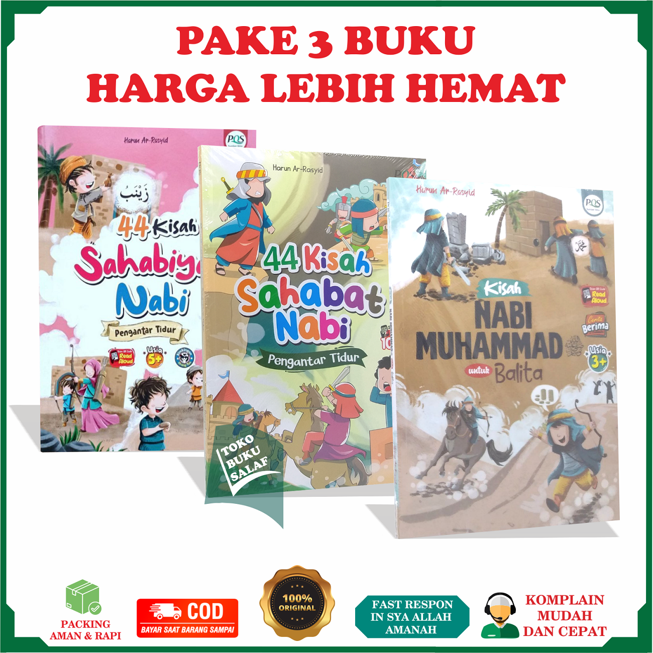 PAKET 3 BUKU Kisah Nabi Muhammad Untuk Balita 44 Kisah Sahabat Nabi dan ... PAKET 3 BUKU Kisah Nabi Muhammad Untuk Balita 44 Kisah Sahabat Nabi dan ...