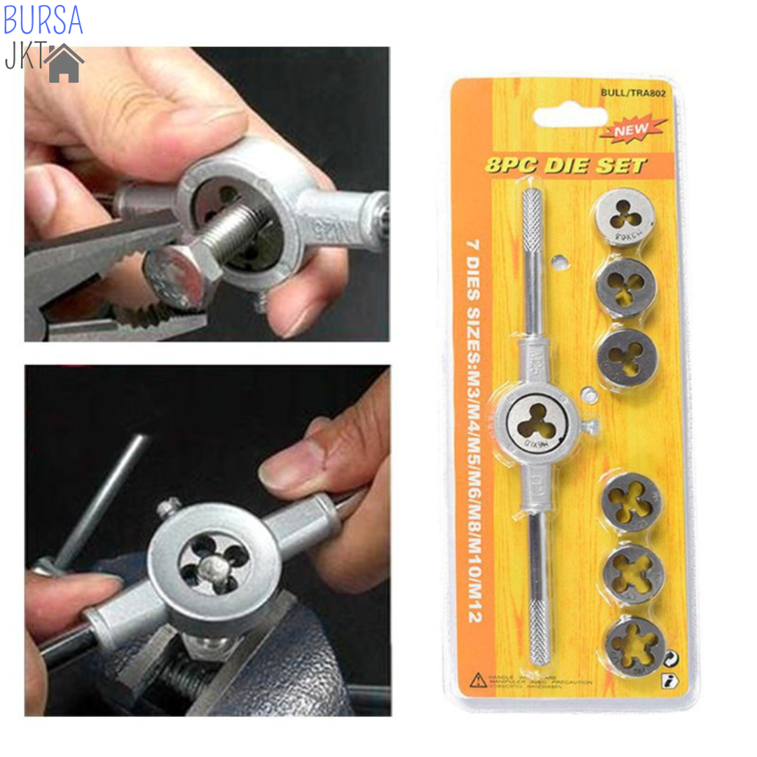 Set 8Pcs Hand Tap Snei / Alat Metrik Terlaris Alat Pembuat Drat Metric ...