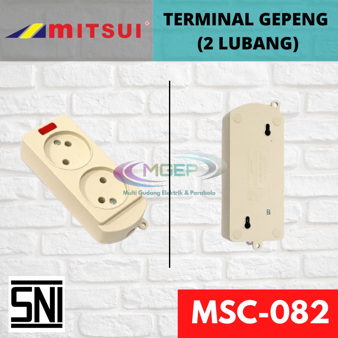 Stop Kontak Gepeng Mitsui 2 3 4 Lubang SNI + indikator MSC 082,083,084 | Lazada Indonesia