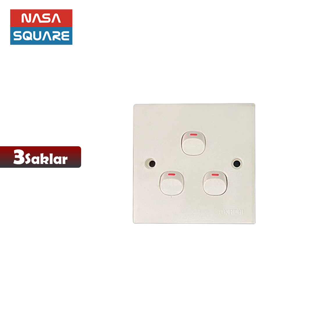 SAKLAR SWITCH 1-3 G FREE 2 BAUT CLIPSAL WARNA PUTIH - NASA SQUARE ...