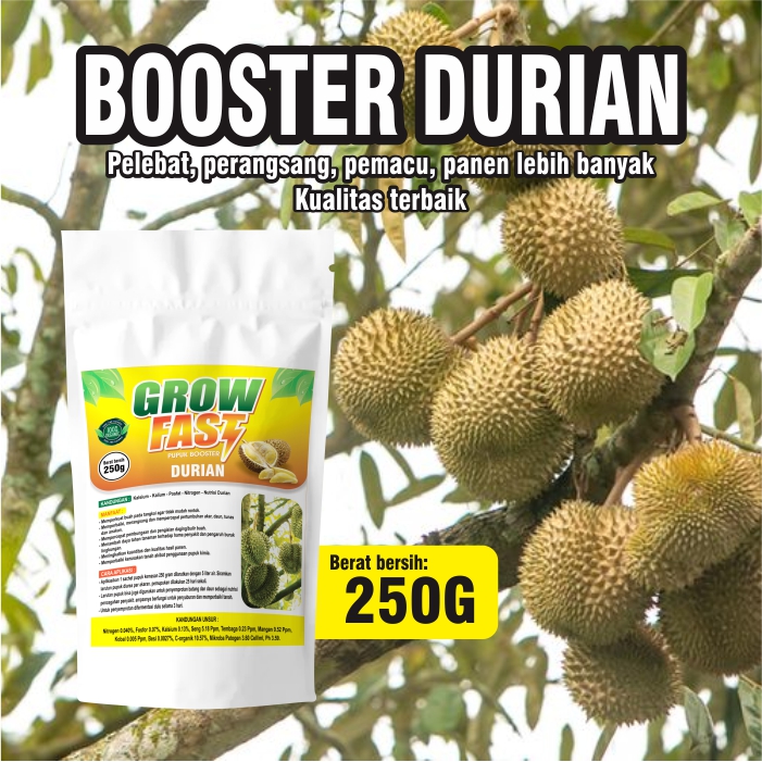 Pupuk Booster Durian 250gr pupuk organik pelebat tanaman pupuk organik perangsang hormon tanaman ...