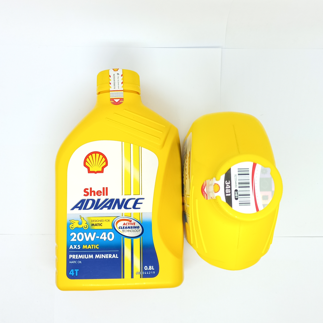 Oli Shell Advance Ax5 Matic 800ml 10w30 20w40 4T Beat Mio Vario Scoopy ...