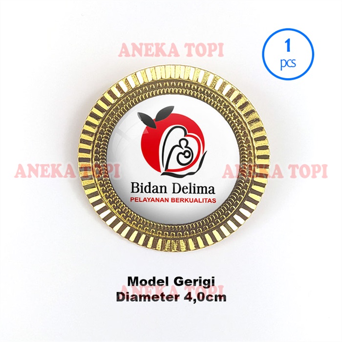 Pin Logo Bidan Delima Pin Bros Wing Logo Bidan Delima Pin Atribut Bidan Model Gerigi - Aneka ...