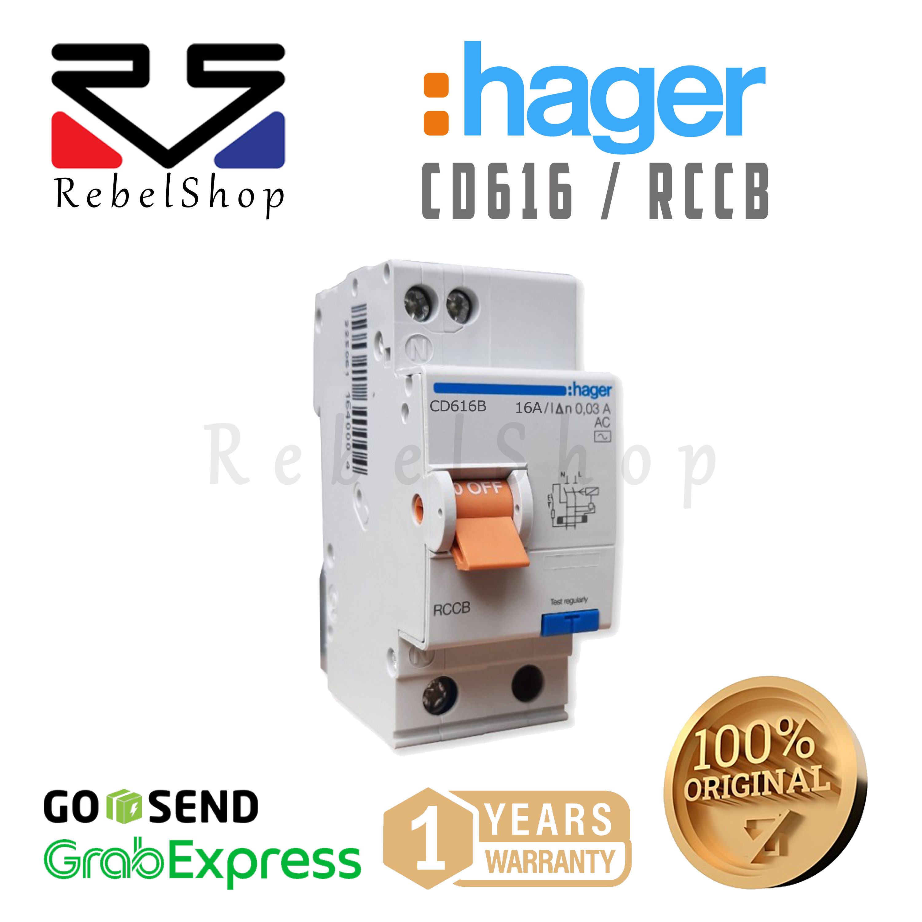 Hager RCCB / ELCB 2P 16A Type CD616B - Sensitivy 30mA AC | Lazada Indonesia Hager RCCB / ELCB 2P 16A Type CD616B - Sensitivy 30mA AC | Lazada Indonesia