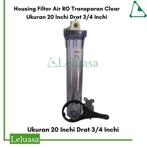 Housing Filter Air RO Transparan Clear Ukuran 20 Inchi Drat 3/4 Inchi ...