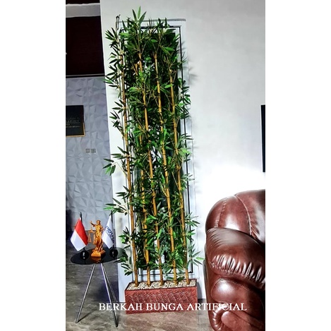 Bambu Partisi T 2.25M Pot 60cm Partisi Artificial Bambu Penyekat ...