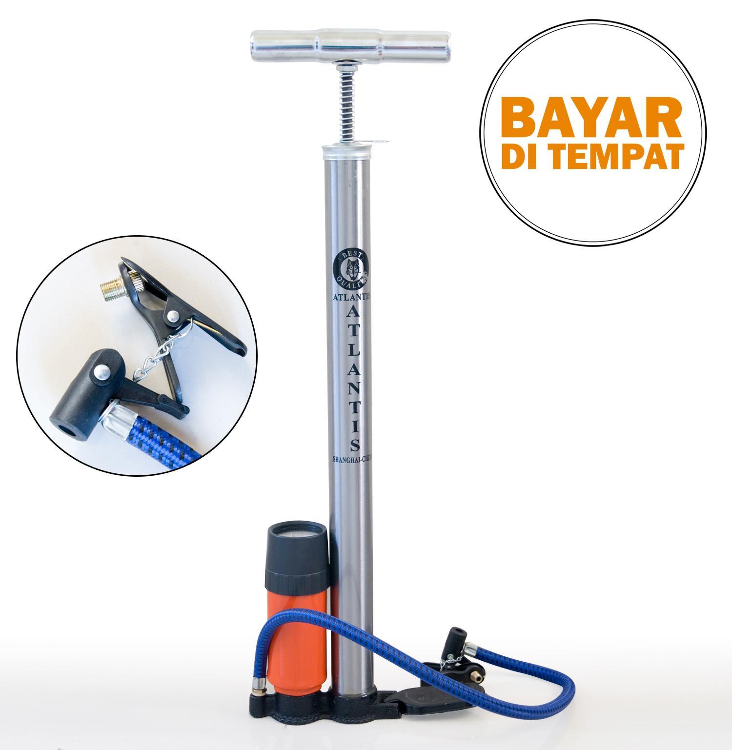 Pompa sepeda Atlantis 60 cm Pompa Ban sepeda tabung kompa besi pompa ...