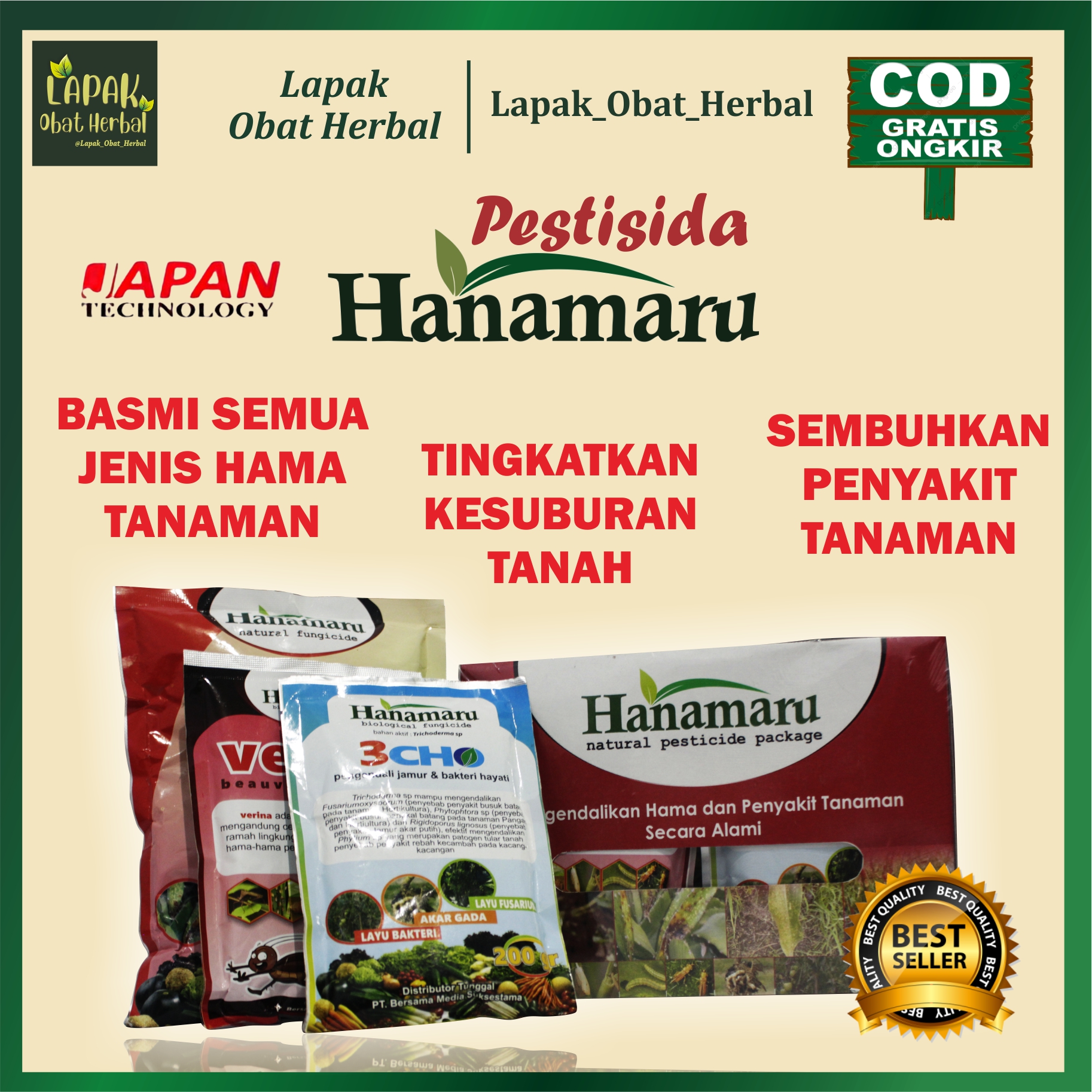 PESTISIDA HANAMARU - PEMBASMI HAMA DAN PENYAKIT TANAMAN - PAKET LENGKAP ...