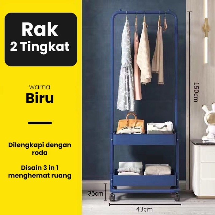 ALEXA RACK-RAK GANTUNGAN BAJU/RAK DORONG SERBAGUNA/RAK PENYIMPAN ...