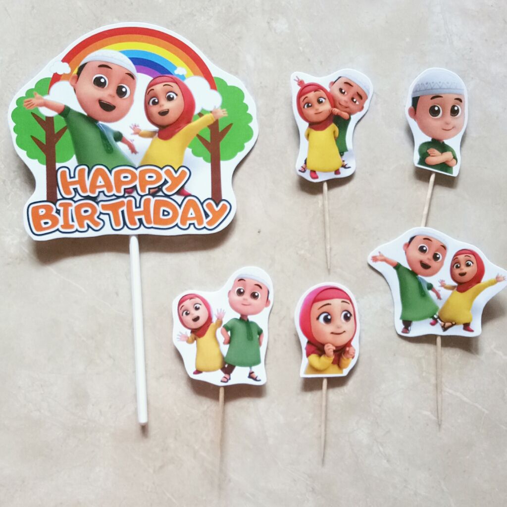 Topper toper cake hiasan kue ulang tahun karakter Nusa Rara nussa Rara ...