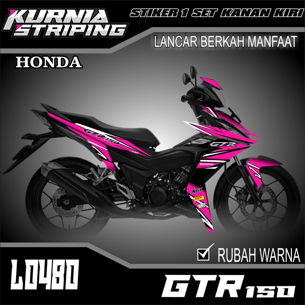 Stiker Motor Striping Stiker Motor honda Supra GTR 150 Semifull Motif ...