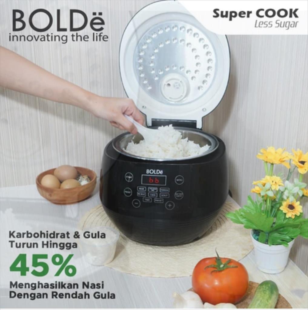 Rice Cooker Magic Com Digital Bolde Super Cook Less Sugar Kapasitas 1L ...