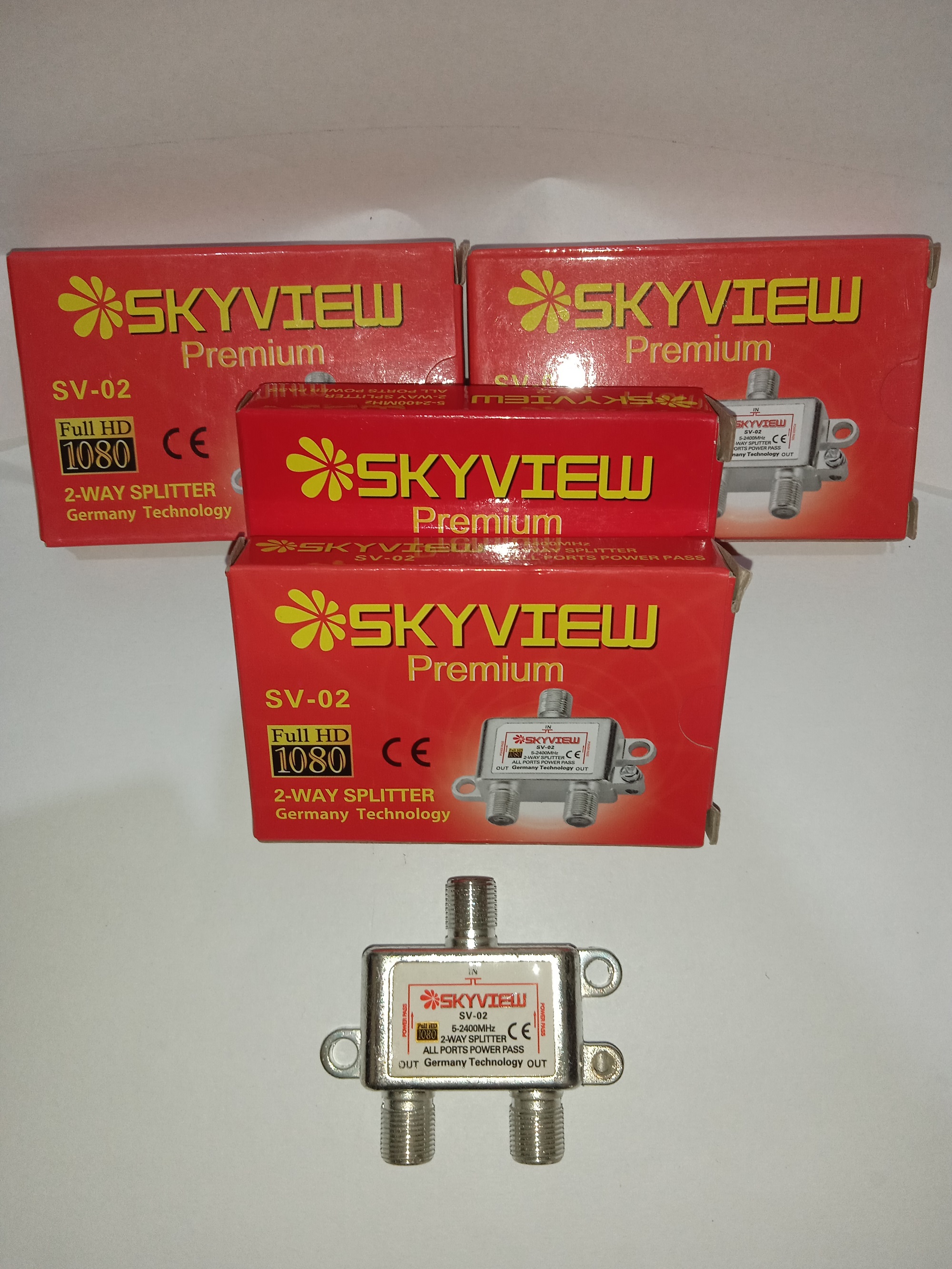 Splitter Antena UHF Untuk 4 TV 4 Way Splitter SKYVIEW dan 3 Way ...