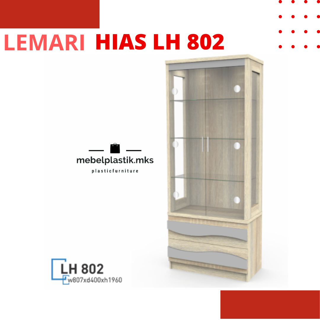 Lemari Pajangan Rak Display Cabinet 2 pintu Lemari Hias Super LH 802 ...