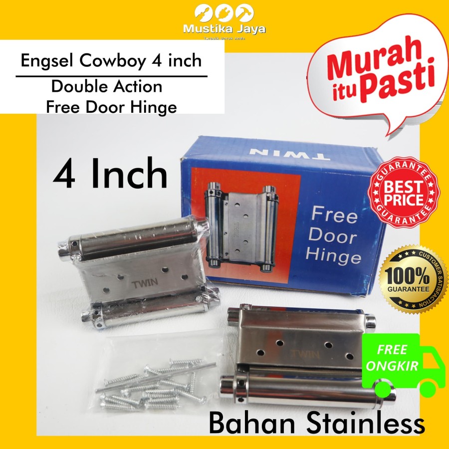 Engsel Cowboy 4 Inch Bebas Pintu Furniture Lemari Kayu Koboi | Lazada ...