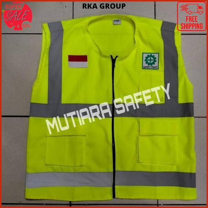 Rompi Drill Rompi Safety Rompi Proyek+Logo K3+Logo Bendera Dijamin Puas ...