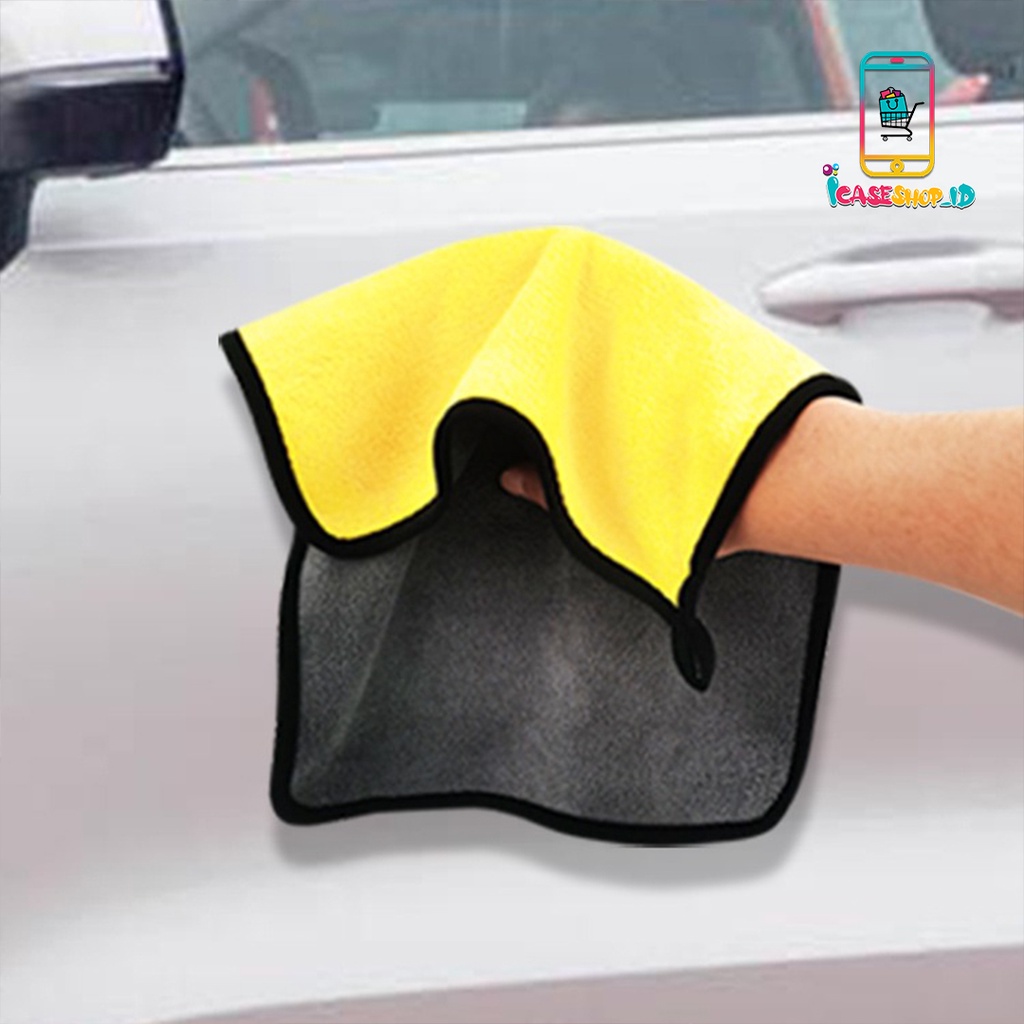 KUNING - KAIN LAP MICROFIBER MOBIL SERBAGUNA PREMIUM TEBAL DAN LEMBUT ...