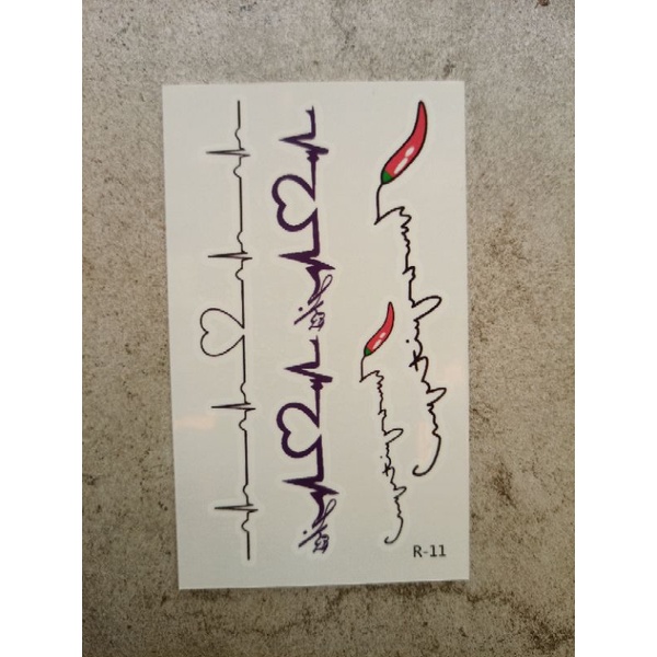 Tatto temporer tulisan inggris /Temporary tattoo tulisan/STIKER TATO ...