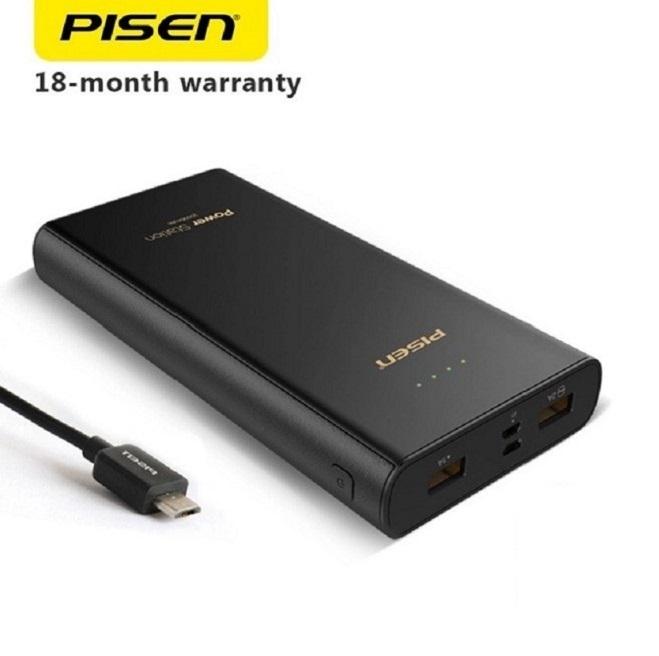 PISEN Power Bank 20000 mAh Power Station Dual Input Dual Output Fast ...