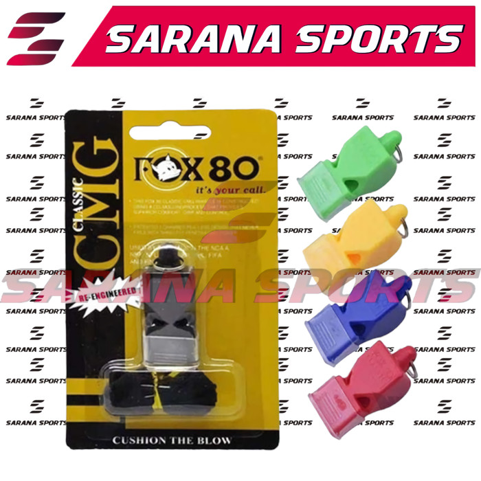 PELUIT FOX 80 PREMIUM / peluit wasit olahraga / sepakbola / bola voli ...