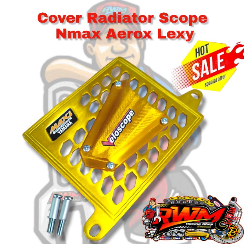 Cover radiator cnc almunium maxi airscope veloscope nmax old new aerox ...